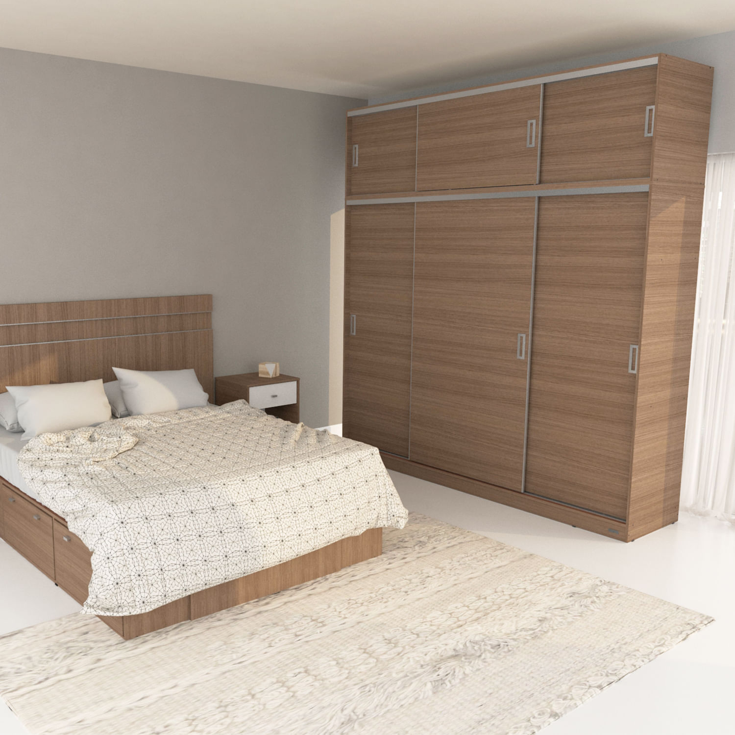 Combo Placard + Baulera Mosconi Dakar 3P Corr 2.20 Mts Mezzo