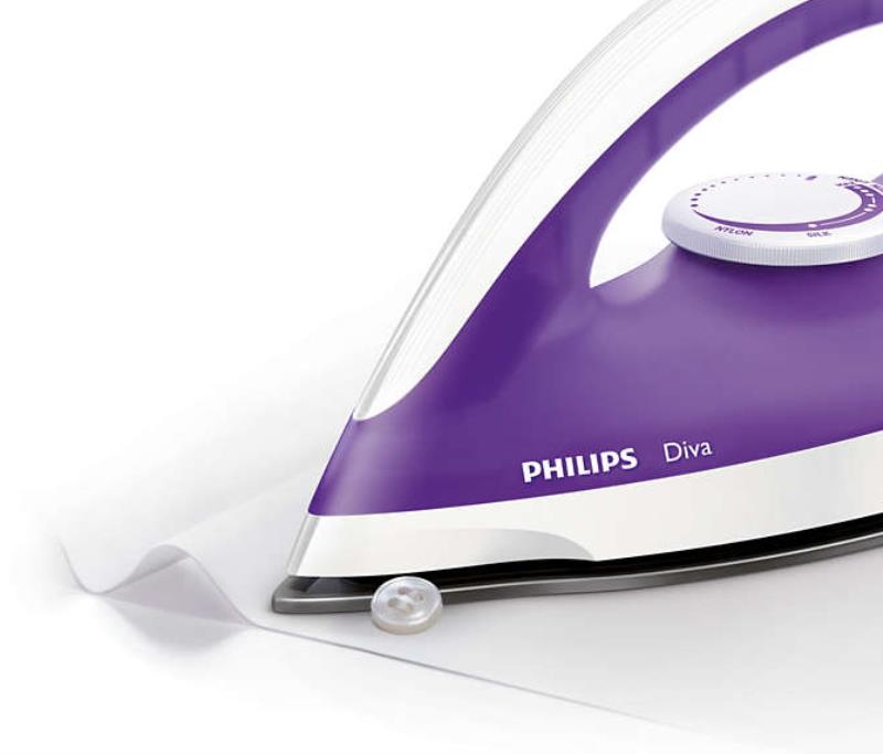 Plancha Seca Philips Diva GC122/30 DIVA 1200W Base Aluminio