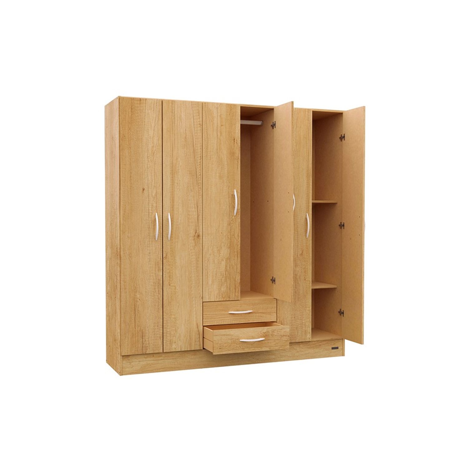 Placard Mosconi 6 Puertas 2 Cajones Mendra 169x181 cm